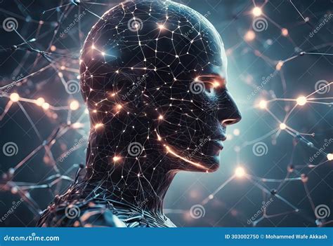 Glowing Ai Brain Network Vector Illustration Stock Illustrationbackgrounds Connection Artificial