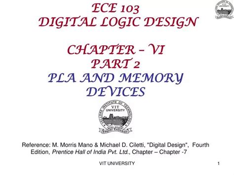Ppt Ece 103 Digital Logic Design Chapter Vi Part 2 Pla And Memory