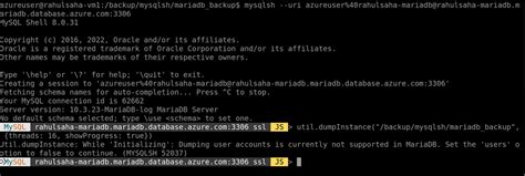 Migrating From Azure Database For Mariadb To Azure Database For Mysql Using Mysql Shell