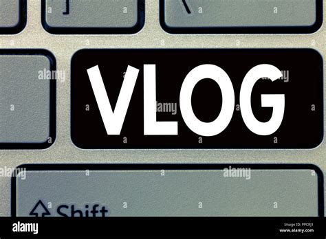 Conceptual Hand Writing Showing Vlog Business Photo Text Blog That