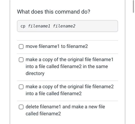 Solved What Does This Command Do Move Filename 1 To