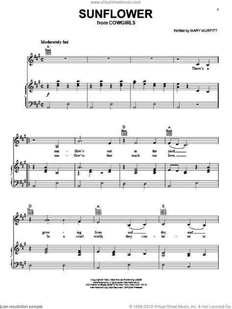 Sunflower Song Music Only At Oliver Howell Price Blog