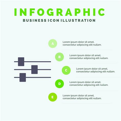 Design Edit Tool Solid Icon Infographics 5 Steps Presentation Background 15307515 Vector Art At