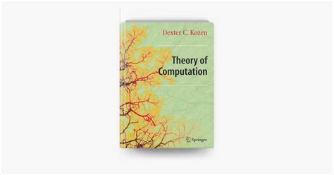 Theory Of Computation By Dexter C Kozen On Apple Books