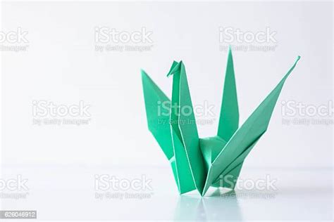 흰색 배경에 녹색 종이 접기 새 종이 종이 접기 새 핸드메이드 공예에 대한 스톡 사진 및 기타 이미지 공예 날기 다중 색상 Istock