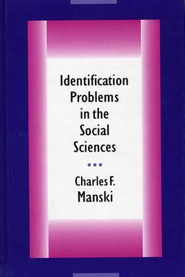 Identification Problems Soc Science By Manski Alibris