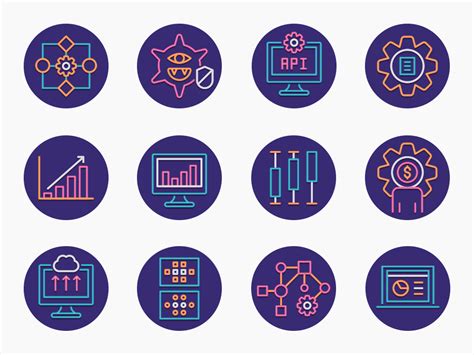 73 Data Analytics Icon Set Flat Icons