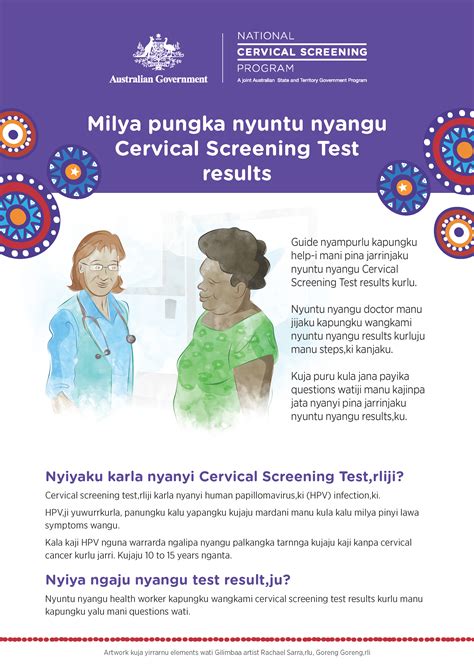 Milya Pungka Nyuntu Nyangu Cervical Screening Test Results Warlpiri Australian Government