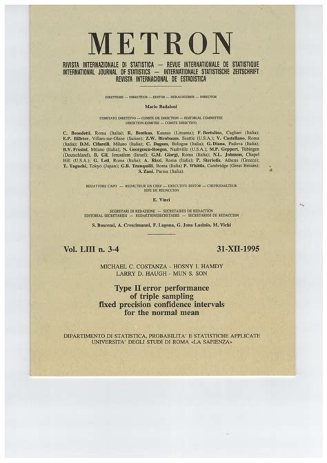 pdf type ii error performance of triple sampling fixed precision confidence intervals for the