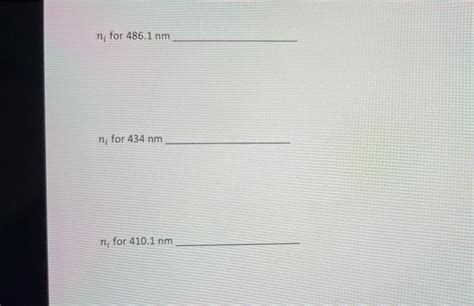 Solved Now Use The Rydberg Equation To Estimate The Initial