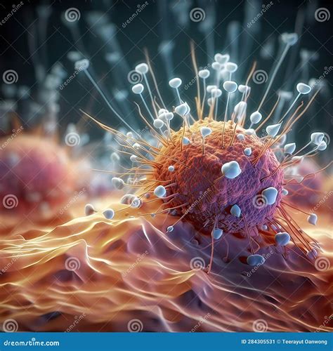 Spherical Bacteria Inside Bone Tissue Royalty Free Illustration