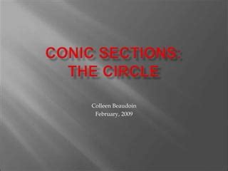 Conic Sections Circles FCIT Compat Ppt Conic Sections Circles FCIT Compat Ppt