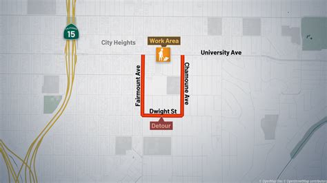 Traffic Detours As Construction Continues On University Avenue Street