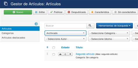 El Archivado De Artículos En Joomla