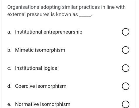 Solved When An Individual Or Organisation Drastically