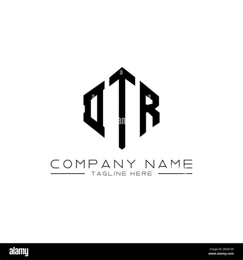 DTR Letter Logo Design With Polygon Shape DTR Polygon And Cube Shape Logo Design DTR Hexagon