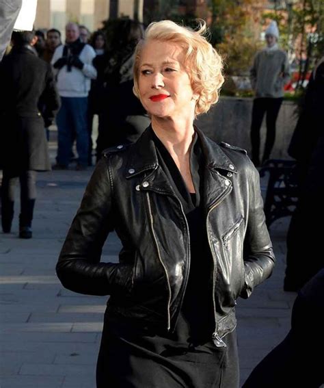 Helen Mirren Biker Black Leather Jacket Stinson Leathers