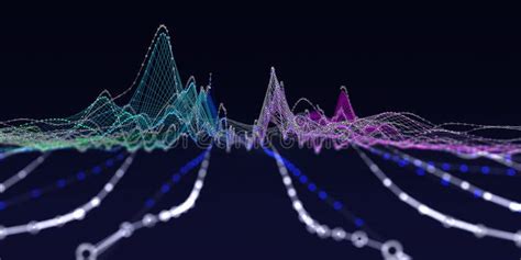 abstract background contain wireframe graph chaotic noise with blurred