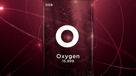 주기율표의 산소 기호 화학 원소 원자 설계 배경에 대한 3d 애니메이션 0명에 대한 스톡 사진 및 기타 이미지 0명 과학 교육 Istock