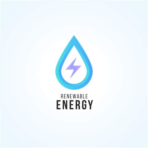 Diseño de logotipo de energía renovable Vector Gratis