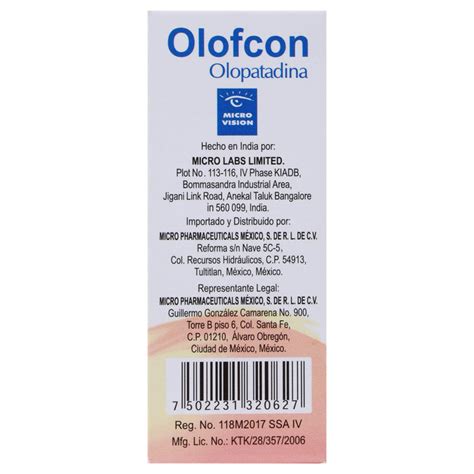 Olofcon Gotas 1mgml 5ml Olopatadina — Wecare Pharma