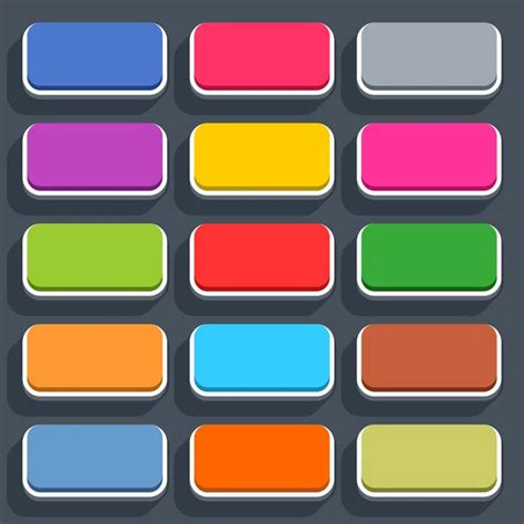 Colored Blank Square Web Button Stock Vector By Ifeelgood