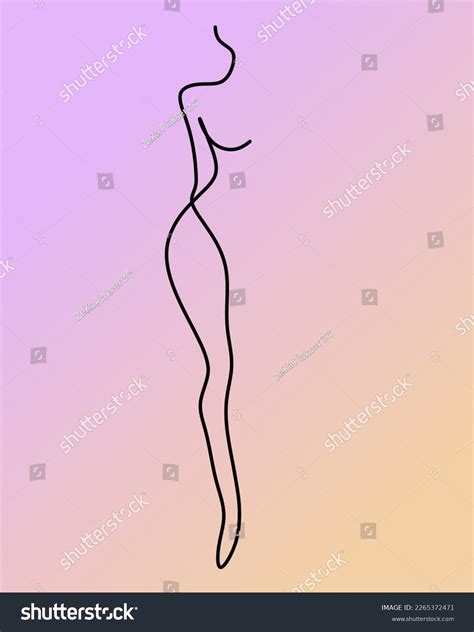 Illustration Style Cartoon Minimalist Naked Girl Stock Illustration Shutterstock