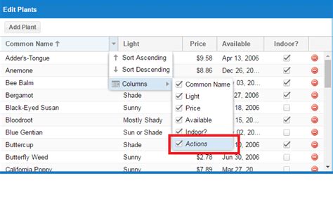 Extjs42 Actioncolumn Xtype Column Header Is Showing Actions In