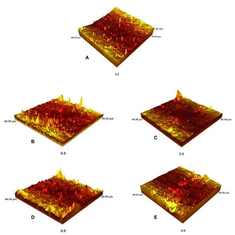 Three Dimensional Atomic Force Microscopy Images Before And After The Download Scientific