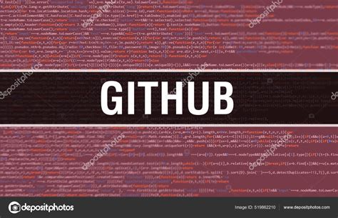 github concept illustration using code developing programs app github