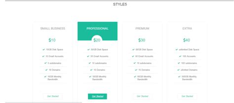 Design 10 Responsive Pricing Table By Ahmedeltouny Fiverr