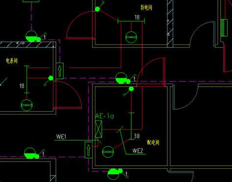 壁灯在图纸上的符号 电气 平面图 大山谷图库