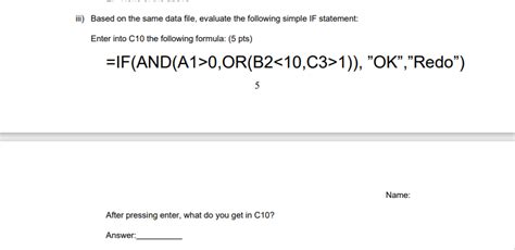 Solved Answer Question Based On The Following MS EXCEL For Chegg