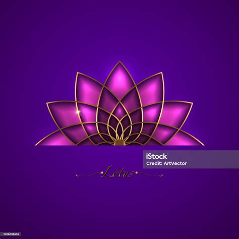 핑크 로터스 꽃 신성한 기하학 만다라 골든 럭셔리 장식품 골드 라인 아트 꽃 로고 요가 스파 뷰티 살롱 화장품 휴식 브랜드 스타일의 꽃 상징 분리된 벡터 Sacred