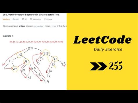 LeetCode Verify Preorder Sequence In Binary Search Tree YouTube
