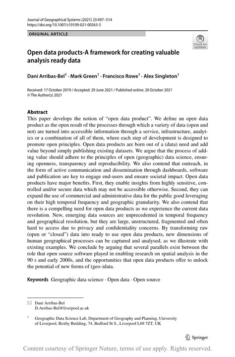 pdf open data products a framework for creating valuable analysis