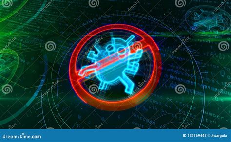 Antivirus Symbol On Cyber Background Stock Illustration Illustration Of Danger Light 139169445