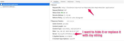 Security Hide Or Rewrite Response Server Header From SSRS