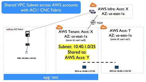 Shared Vpc Subnets Across Aws Accounts With Aci Cnc Fabric