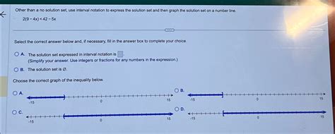 Solved Other Than A No Solution Set Use Interval Notation Chegg