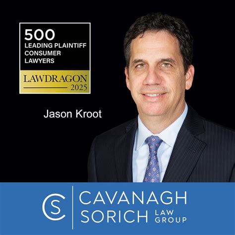 Cavanagh Sorich Law Group Is Proud To Share That Partner Jason Kroot