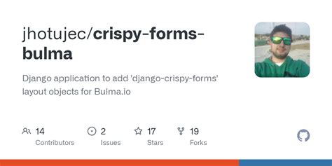 GitHub Jhotujec Crispy Forms Bulma Django Application To Add Django Crispy Forms Layout