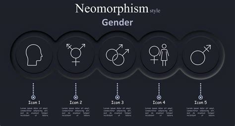 Gender Set Icon Profile Male Female Transgender Non Binary Identity Equality Diversity