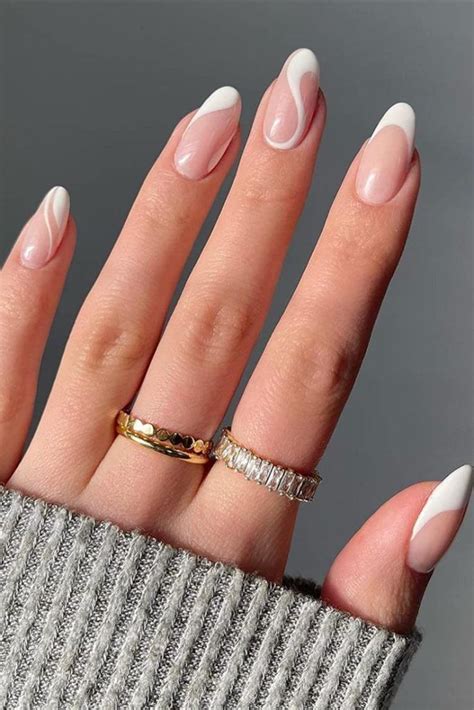 Classic White French Tip Inspo Simple Nails Stylish Nails Gel Nails