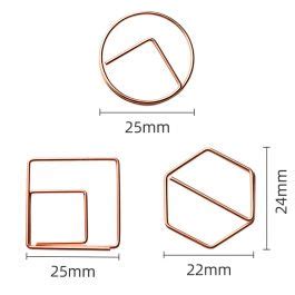Geometric Shaped Paper Clips Gold Geometrical Decorative Paper Clips