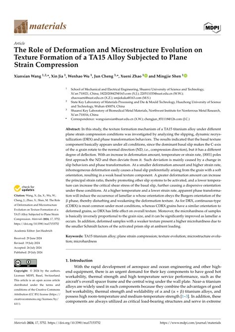 Pdf The Role Of Deformation And Microstructure Evolution On Texture
