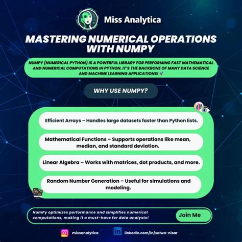 Numpy Datascience Python Dataanalysis Machinelearning