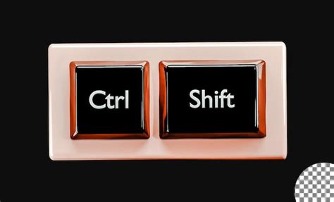 Premium PSD Ctrl Shift Key D Render With Transparent Background