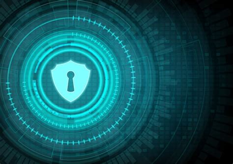 Abstract Background Technology Of Security System Concept Premium Vector