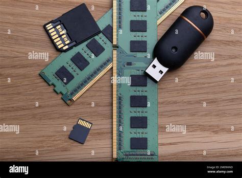 Several Types Of Digital Memory Including RAM SD Cards And USB Memory Stick Stock Photo Alamy